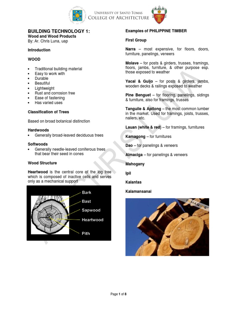 Wood And Wood Products Handout Pdf Pdf Wood Lumber