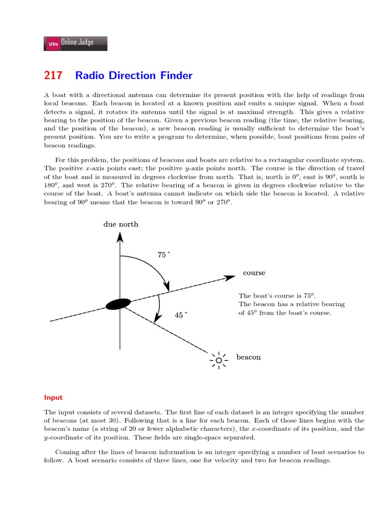 Radio Direction Finder: Input | PDF | Cartesian Coordinate System ...