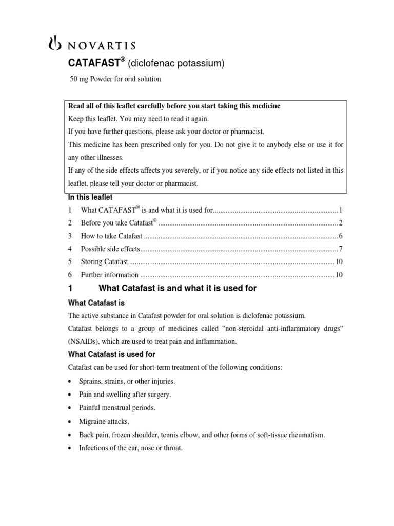 843 Human EnUserGuide CATAFAST® | PDF | Nonsteroidal Anti Inflammatory ...