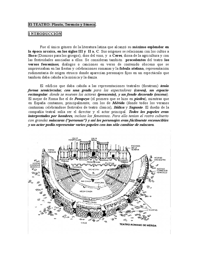 Literatura El Teatro en Roma | PDF | Teatro | Comedia