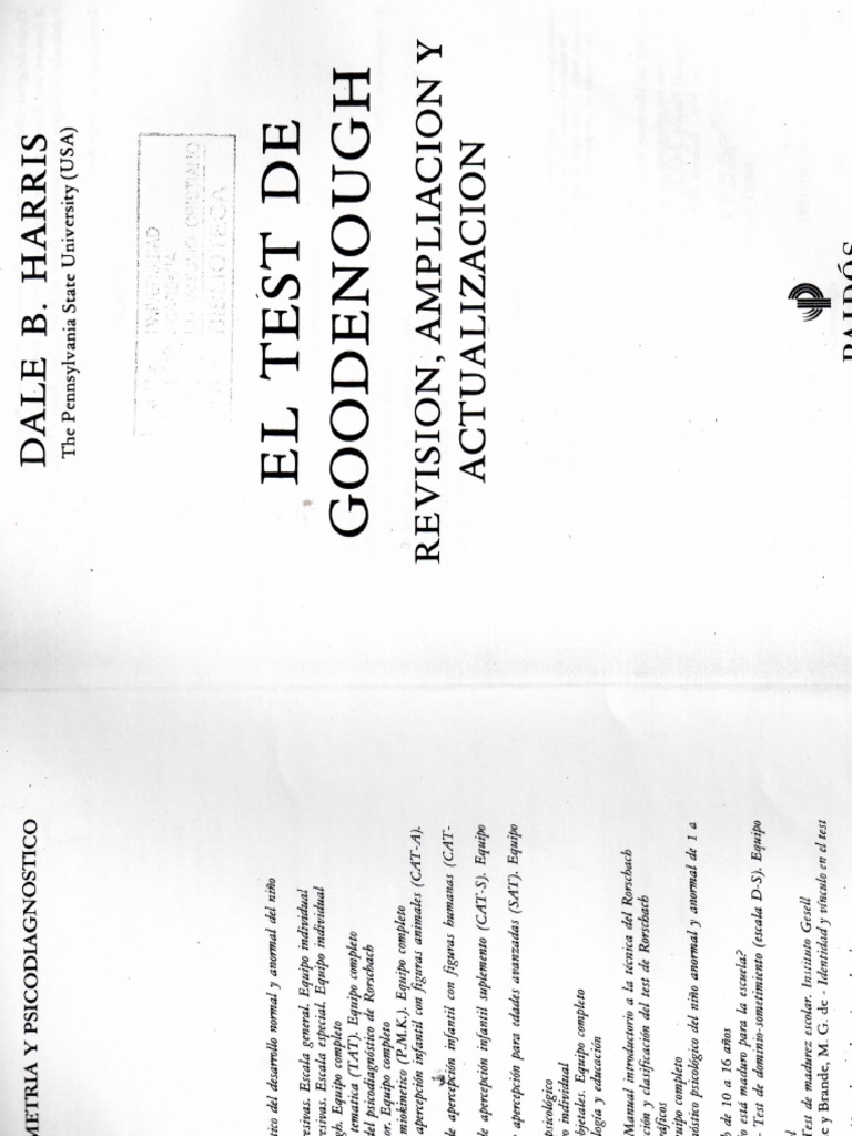 Test Goodenough Manual Correccion | PDF