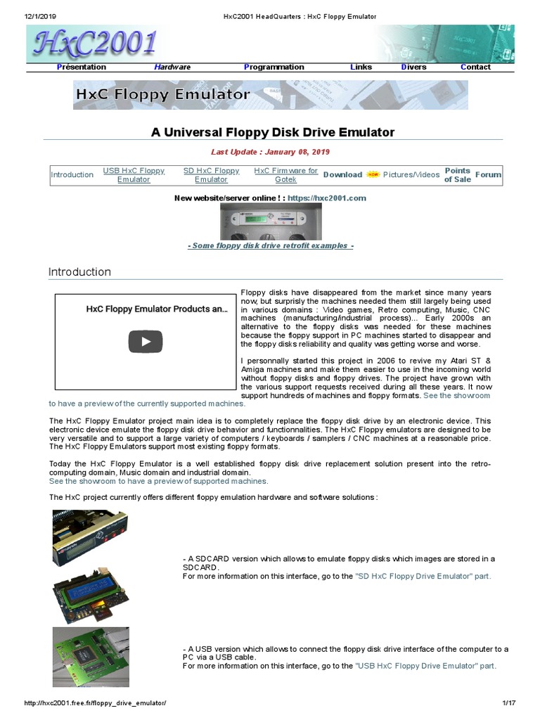 HxC2001 HeadQuarters - HXC Floppy Emulator | PDF | Floppy Disk | Usb ...
