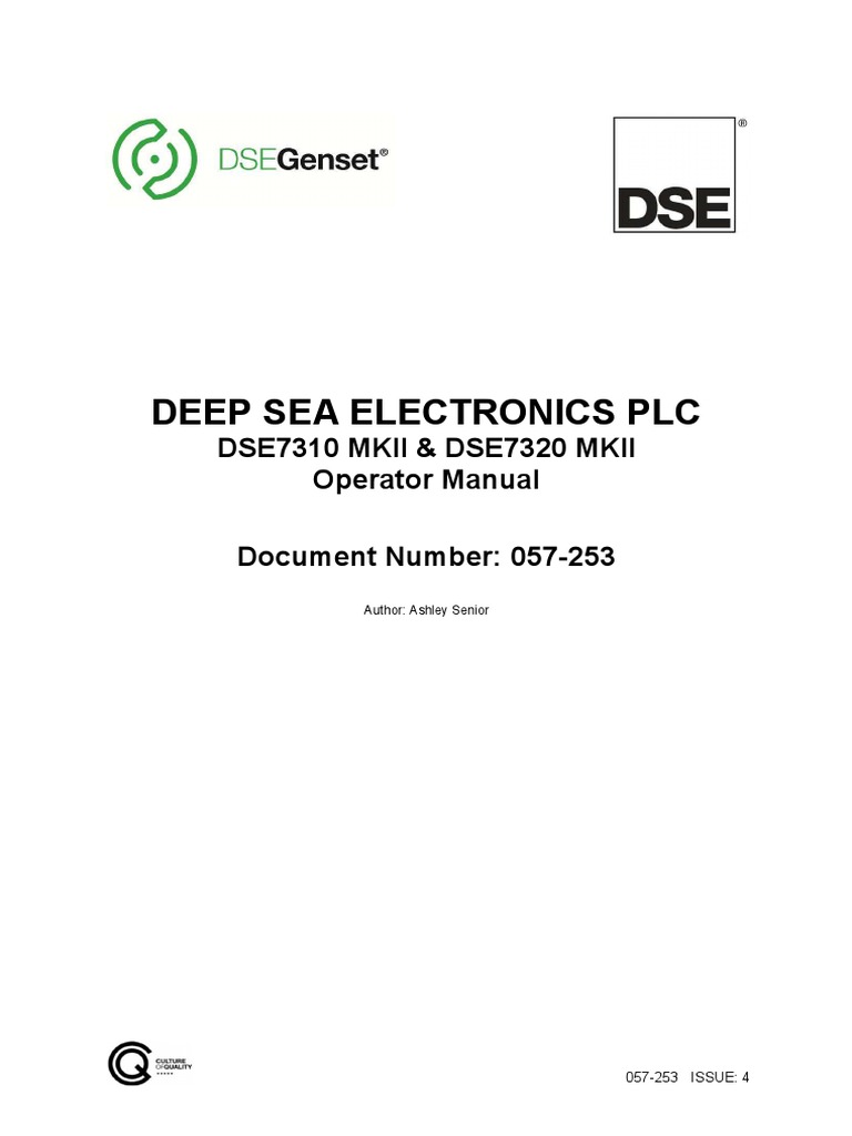 Dse7310 Mkii Dse7320 Mkii Operators Manual | PDF | Exhaust Gas ...
