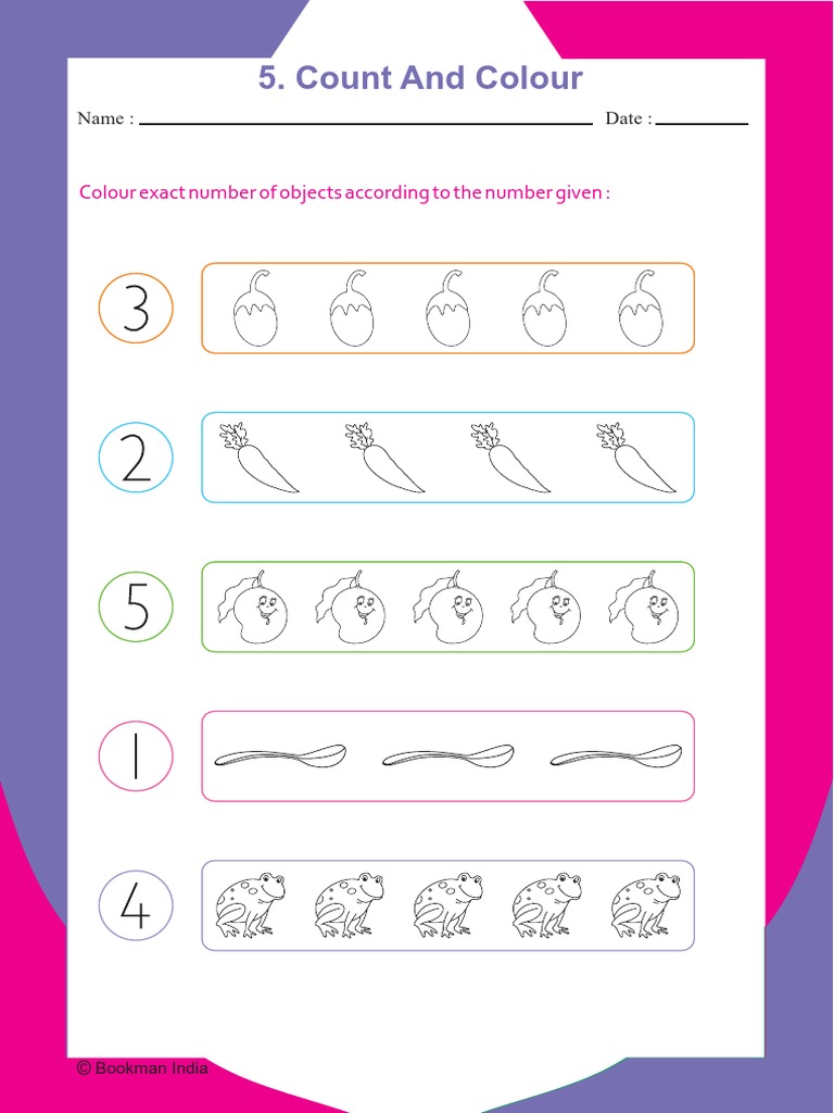 Count and Colour: Colour Exact Number of Objects According To The ...