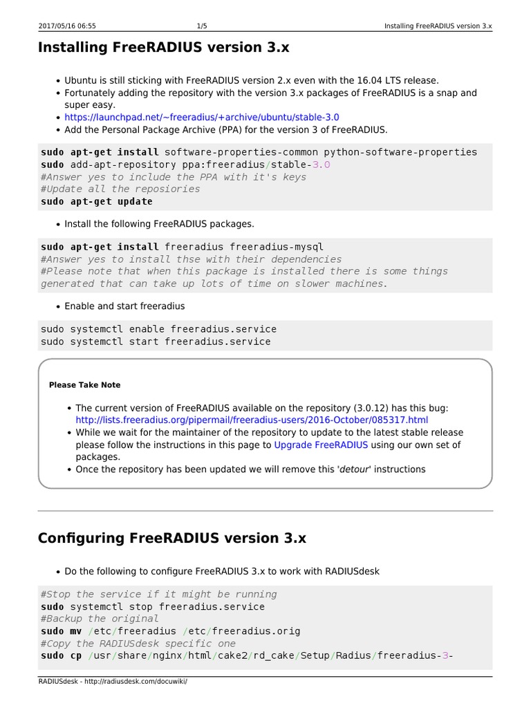 Freeradius Install Guide v3 | PDF | Computer Engineering | Computer Architecture