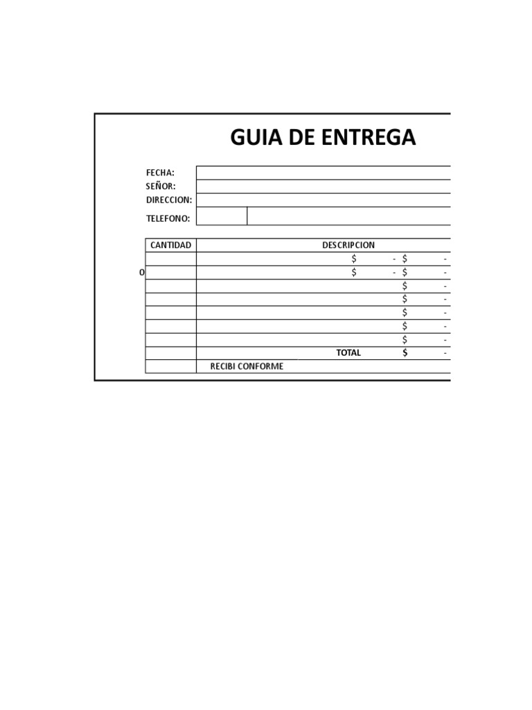 Guia Entrega | PDF