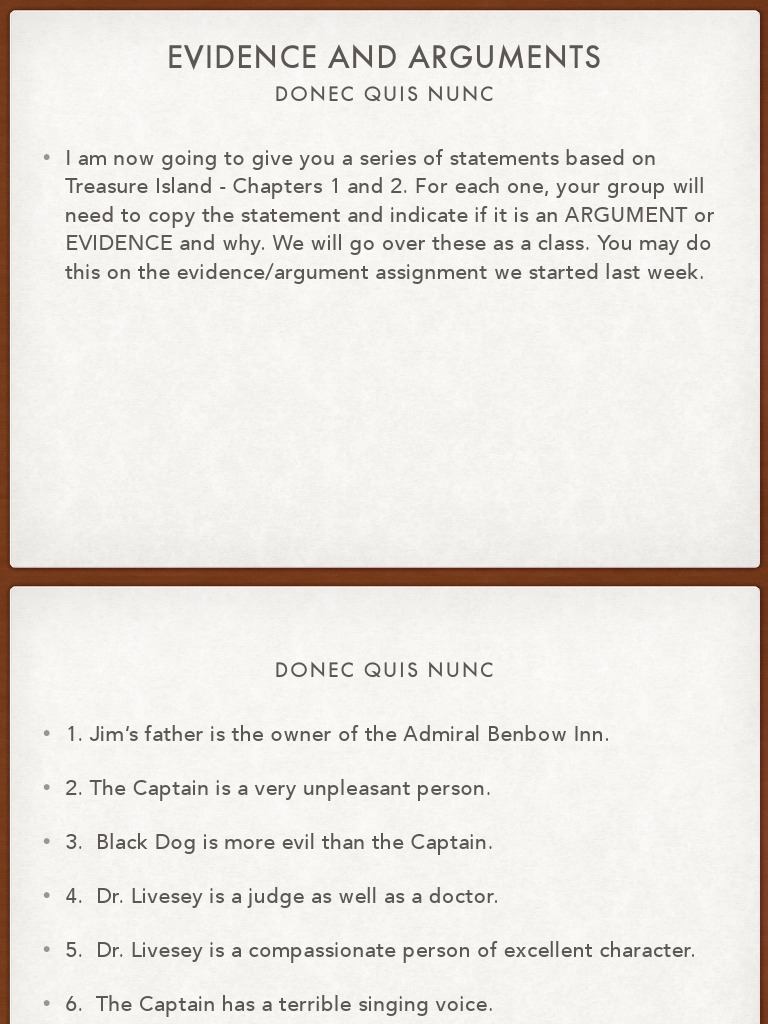 Evidence Arguments 6th | PDF