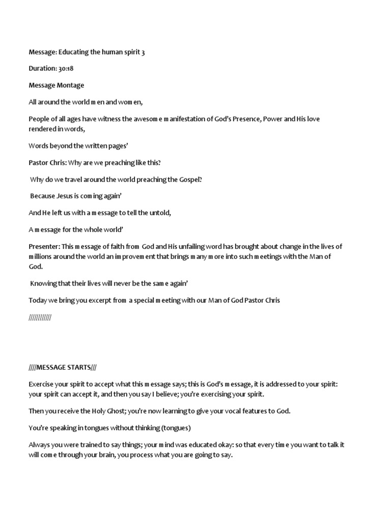 Educating The Human Spirit 3 | PDF | Glory (Religion) | Grace In ...