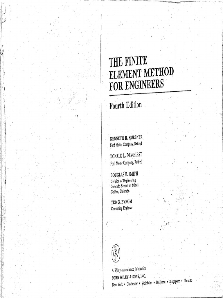 The Finite Element Method For Engineers | PDF