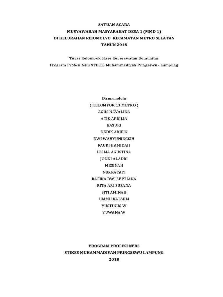 Sap MMD 1 Komunitas | PDF