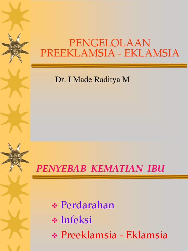 Pengelolaan Preeklamsia dan Eklamsia | PDF
