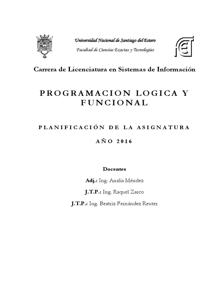 Programaciion Logica Funcional | PDF | Programacion Funcional | Programación de computadoras