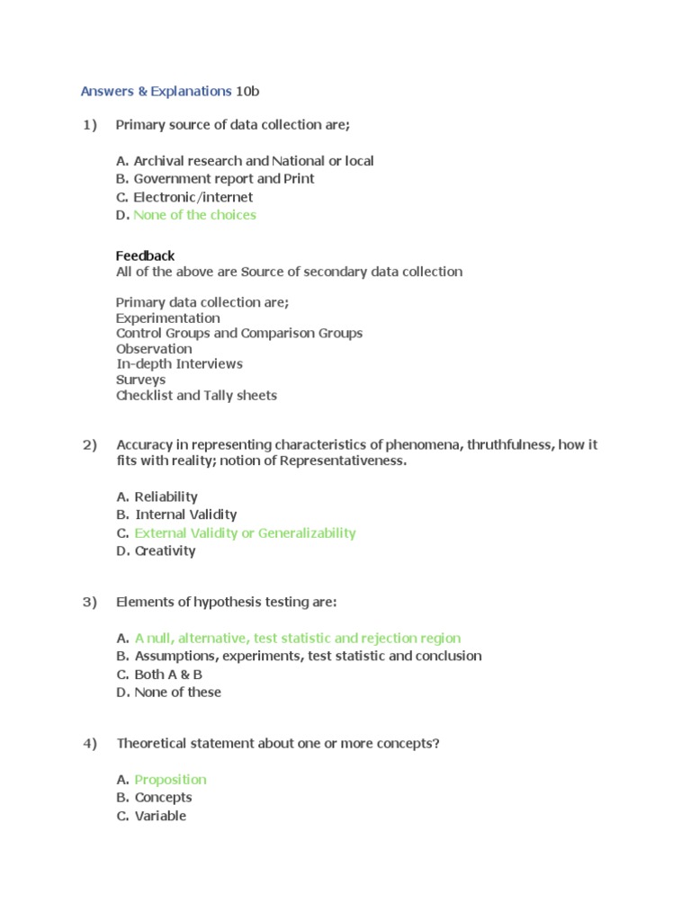 EP Questions and Answers | PDF | Statistics | Hypothesis