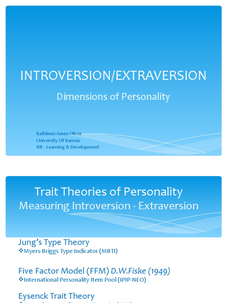 Eysenck Personality Inventory Interpretation of Scores | PDF ...