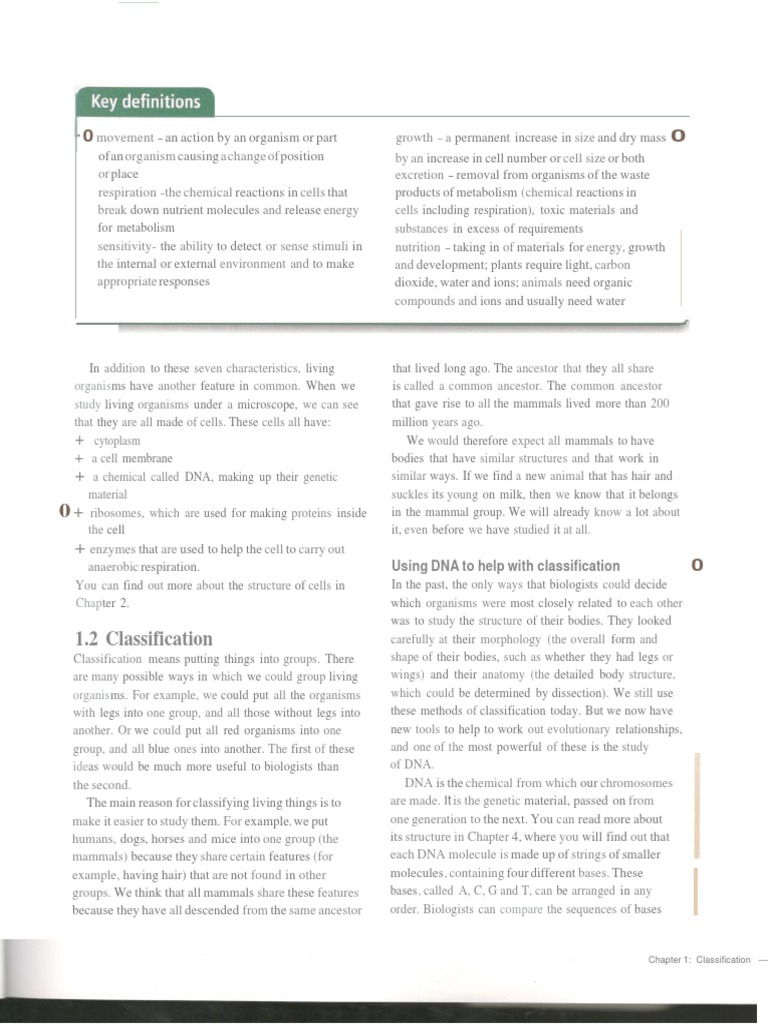 1.2 Classification: Using DNA To Help With Classification | PDF | Cell ...