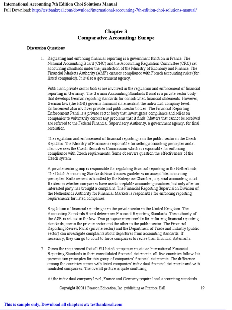 International Accounting 7th Edition Choi Solutions Manual | PDF ...