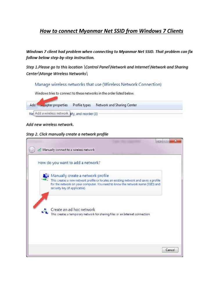Window 7 Setting 1 | PDF