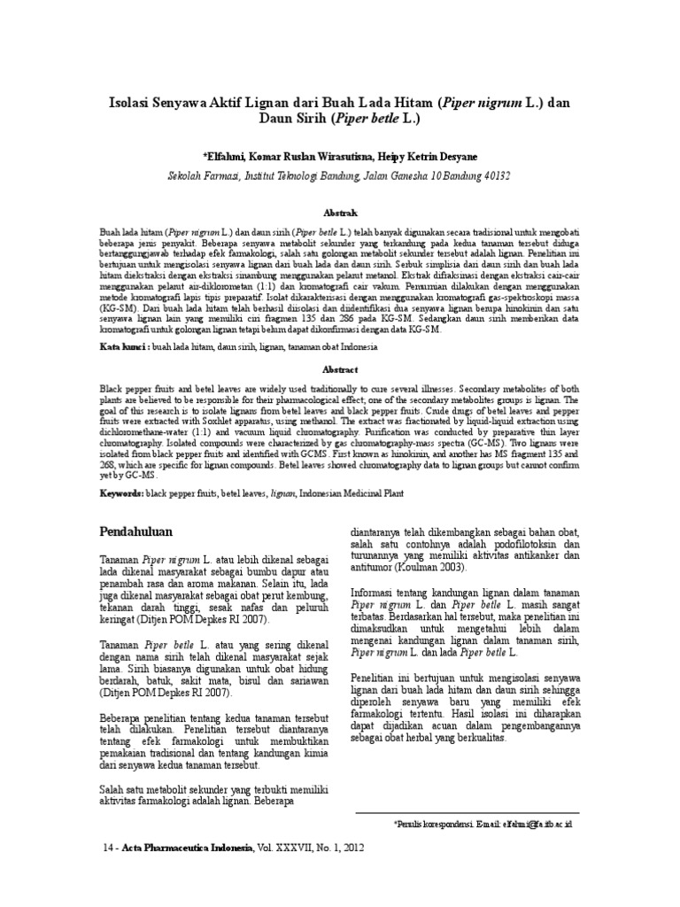 Jurnal Fitokimia Isolasi | PDF