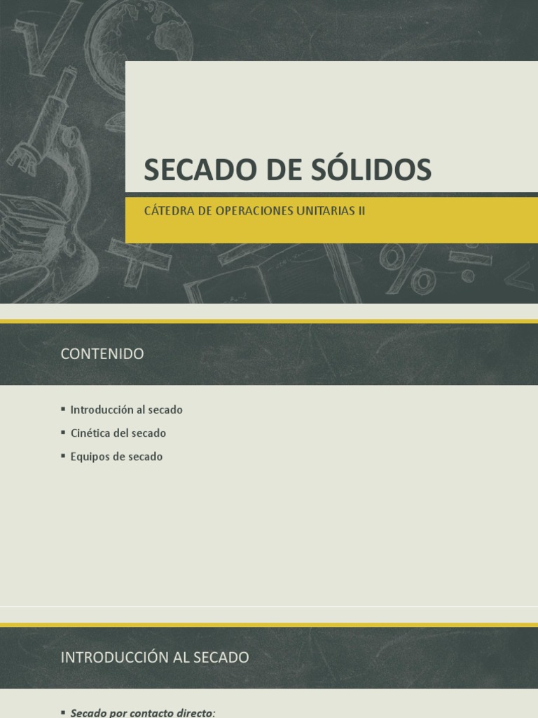 Secado de Sólidos | PDF | Humedad | Cinética química