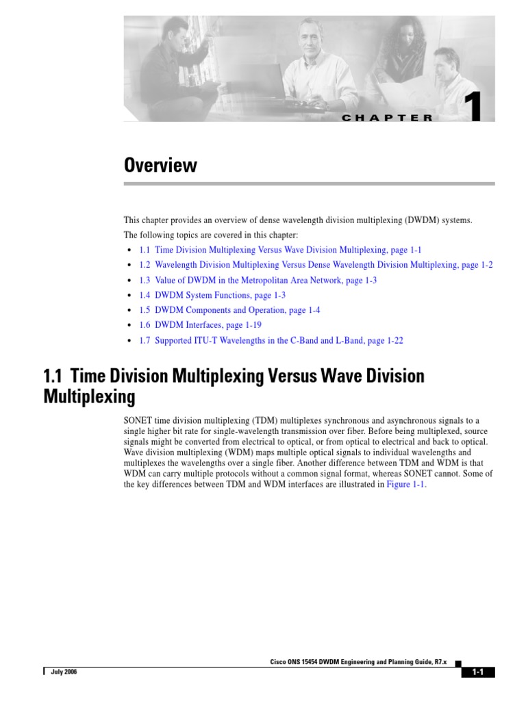 1.1 Time Division Multiplexing Versus Wave Division Multiplexing | PDF ...
