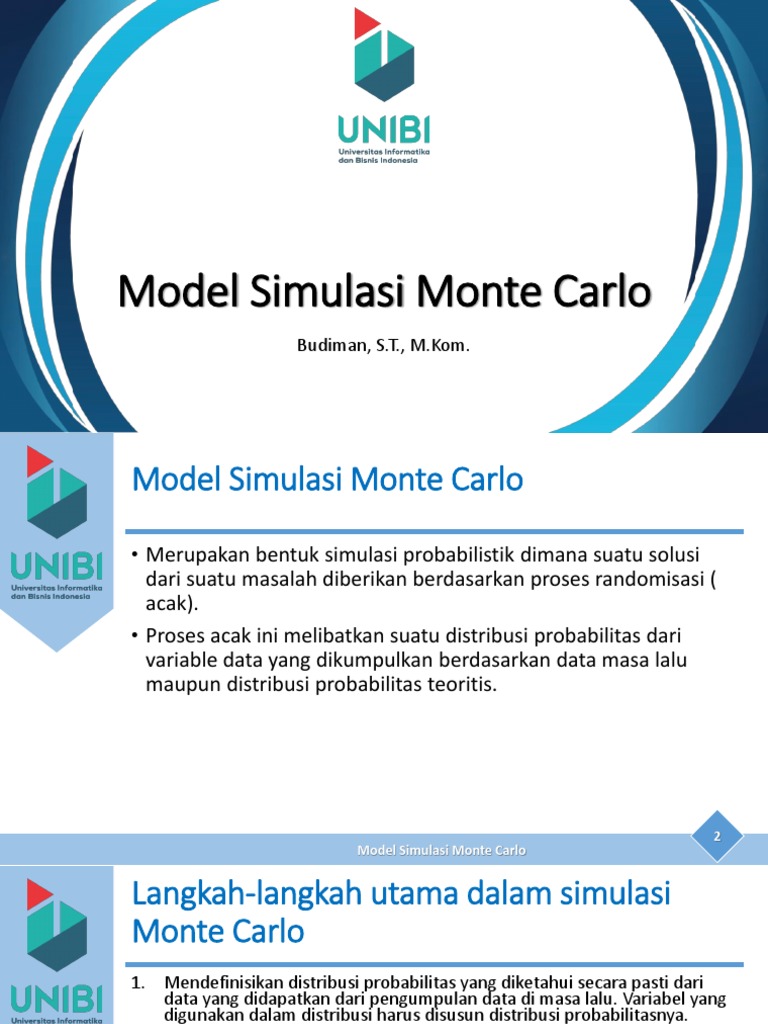 8 Model Simulasi Monte Carlo | PDF