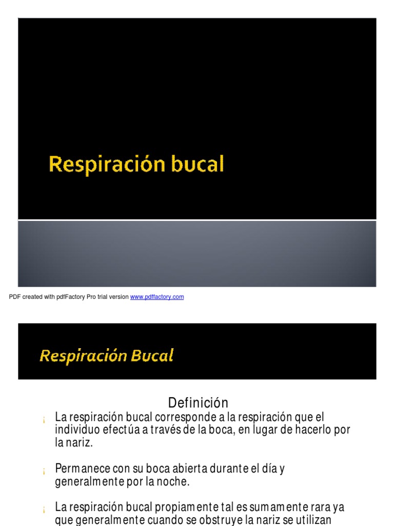 Respiración Bucal | PDF | Anatomia animal | Anatomía humana