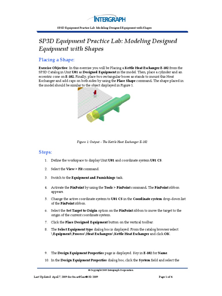 SP3D Equipment S5 Practice Lab | PDF | Rectangle | Dialog Box