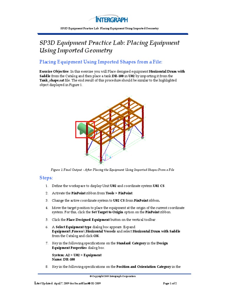 SP3D Equipment S6 Practice Lab | Download Free PDF | Dialog Box | Software