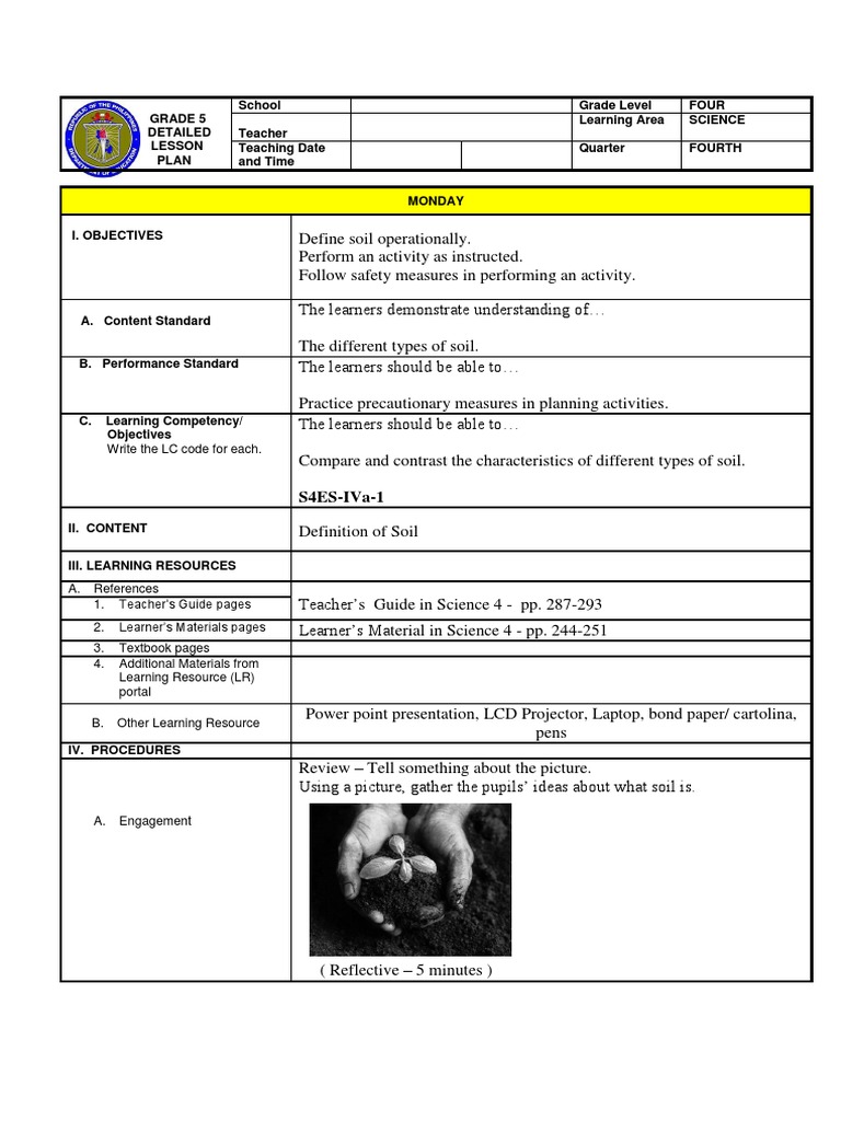 S4Es-Iva-1: Write The LC Code For Each | PDF | Teachers | Soil