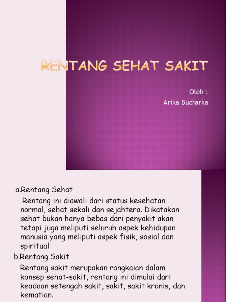Konsep Sehat Sakit | PDF