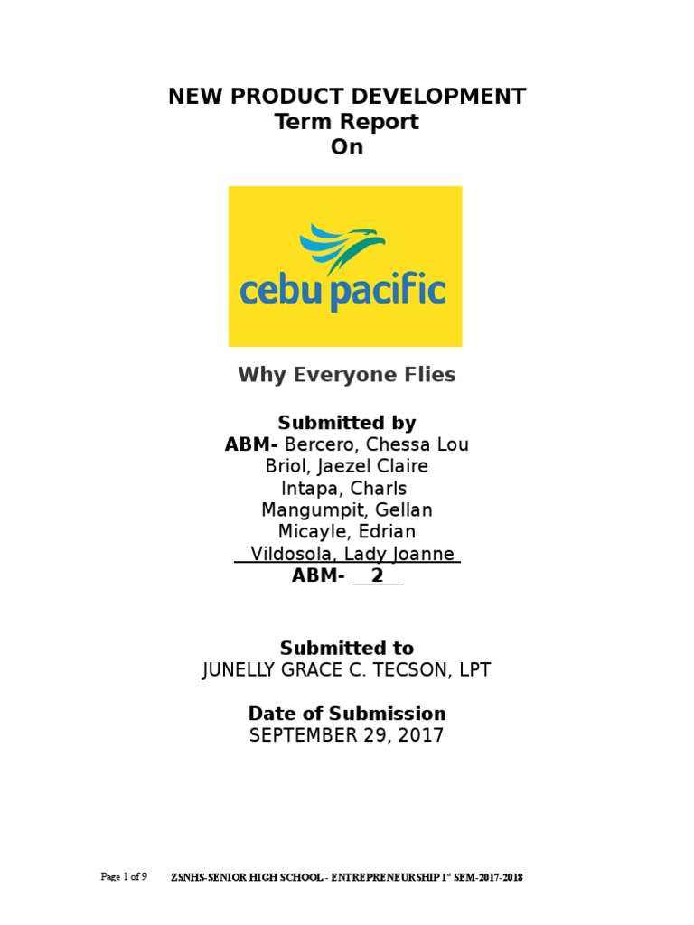 Orig Cebu Pac | PDF | Business | Business Economics