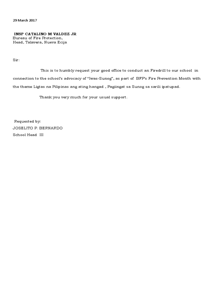 Letter To BFP | PDF