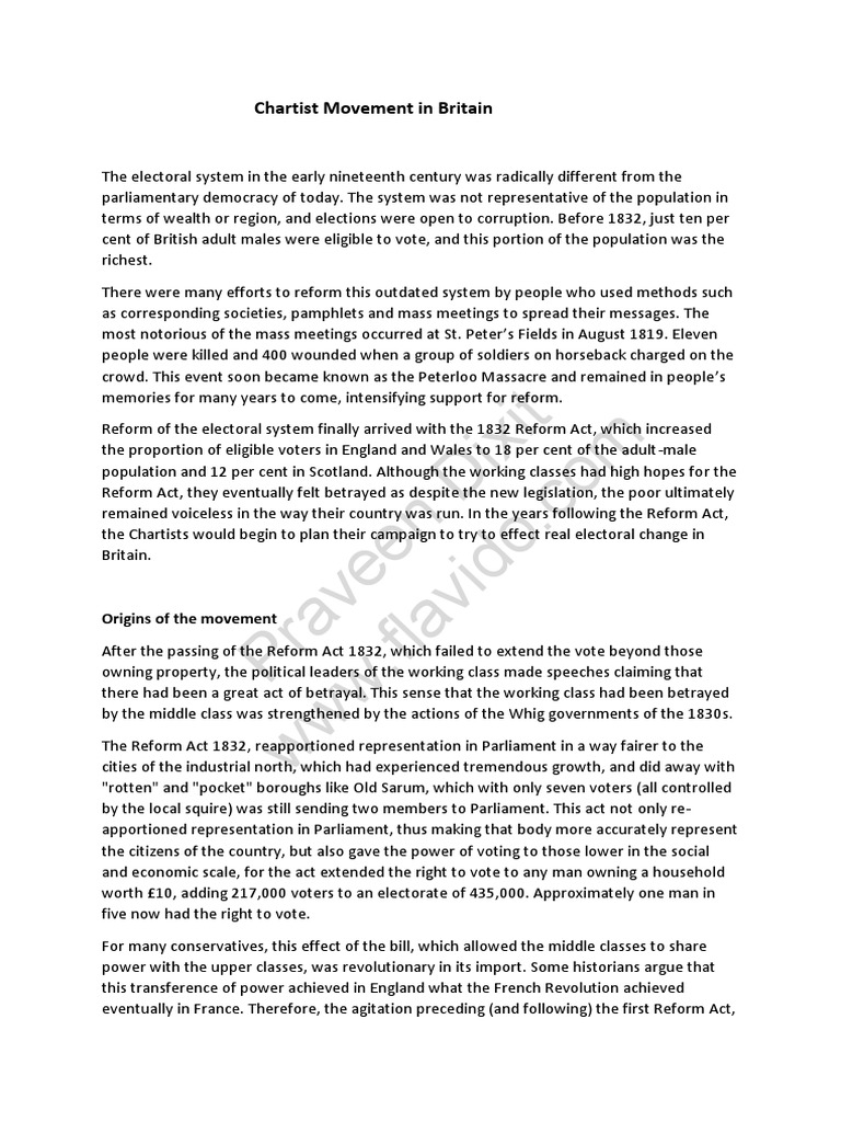 Chartist Movement of Britain | PDF | Public Sphere | Government