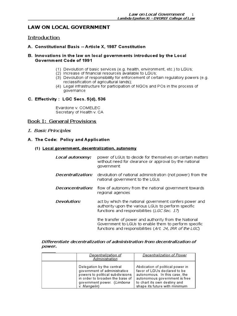 LGC Relevant Provisions | PDF | Local Government | Nuisance