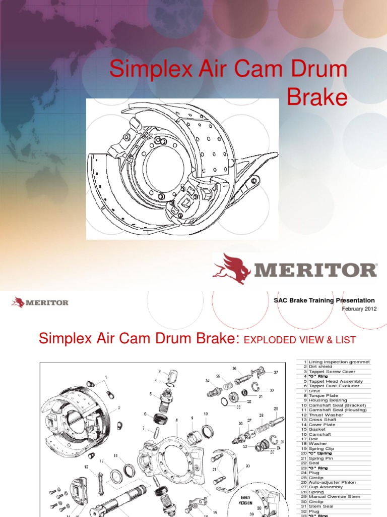 Simplex Air Cam Drum Brake: February 2012 | PDF | Brake | Machines