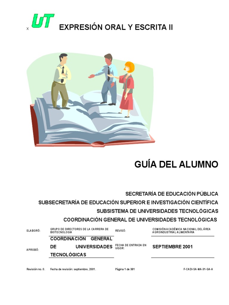 Guía para mejorar la expresión oral y escrita | PDF | Comunicación ...