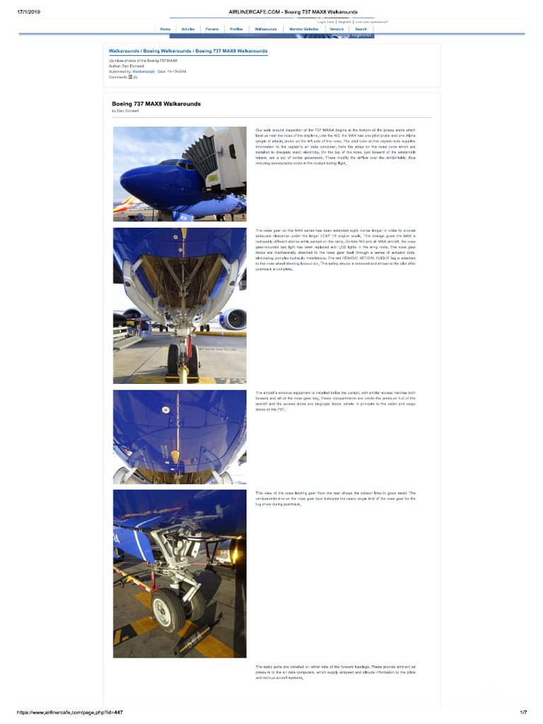 737 MAX 8 SWAL Walkaround | PDF