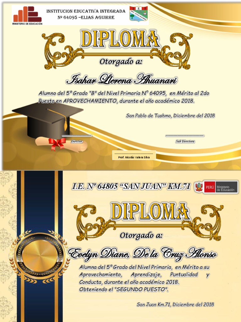 Diplomas para Primaria | PDF