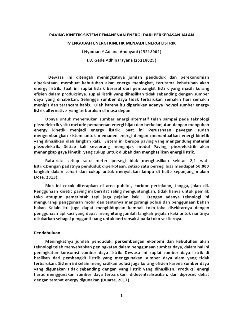 Kinetic Pavement | PDF