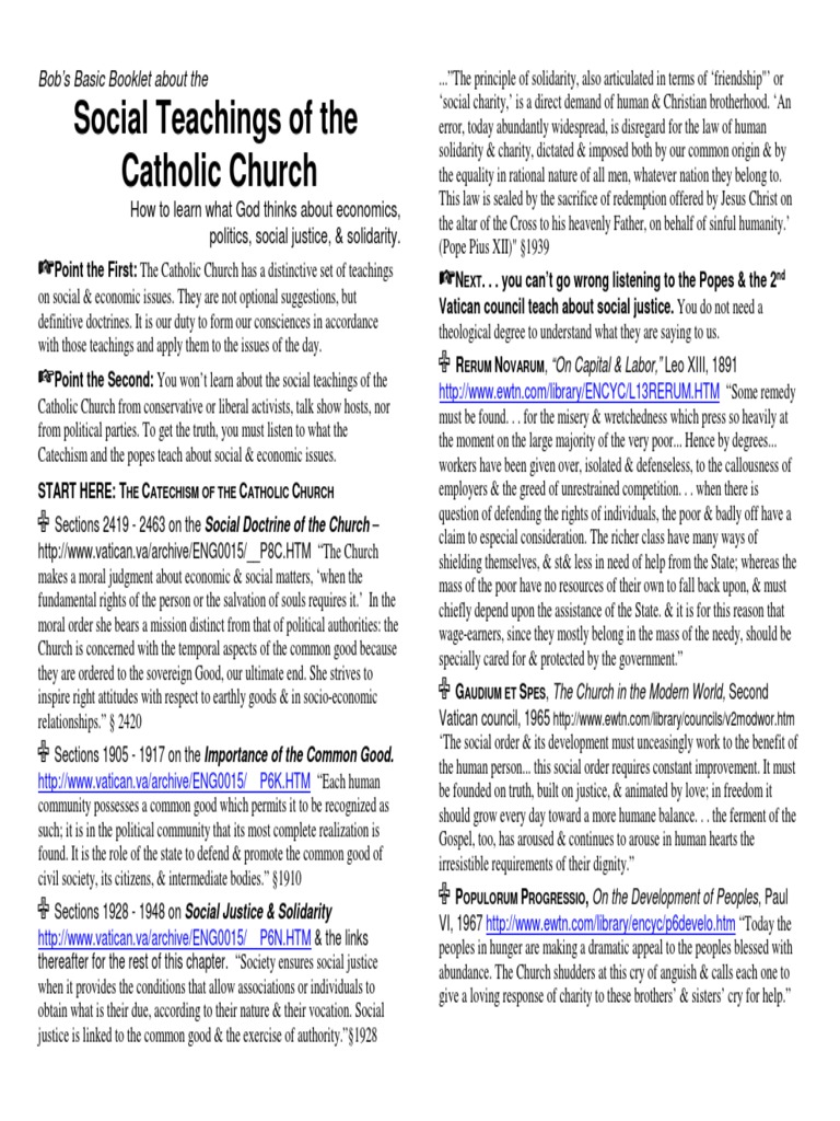 Social Teachings of The Catholic Church: L L L L L L L L Z | PDF ...