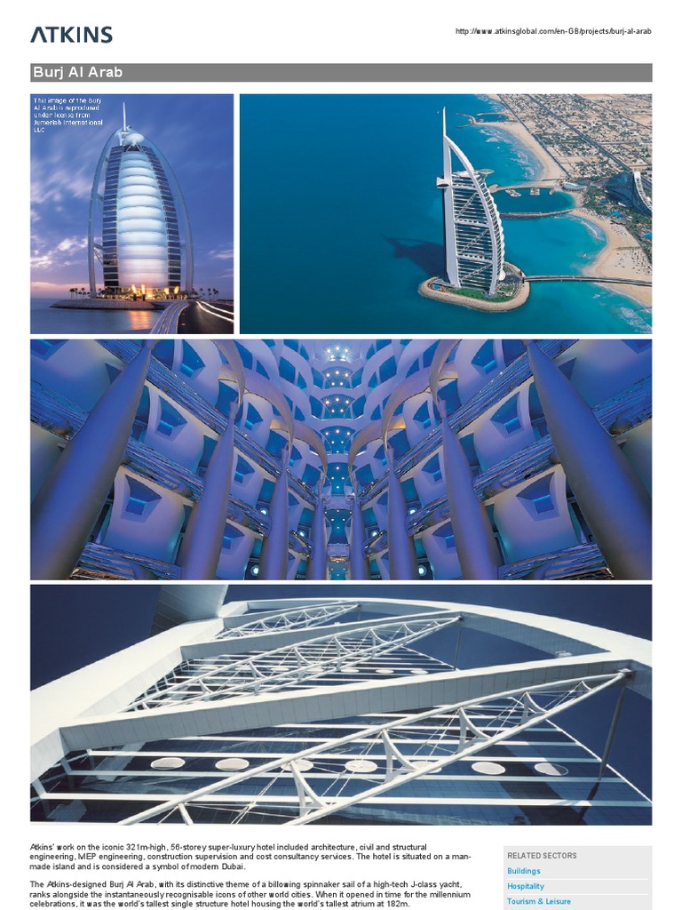 Burj Al Arab PDF | PDF | Economic Sectors | Science And Technology