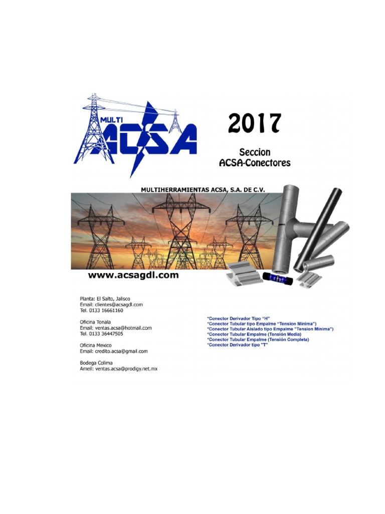 Catalogo ACSA | PDF | Aluminio | Cobre