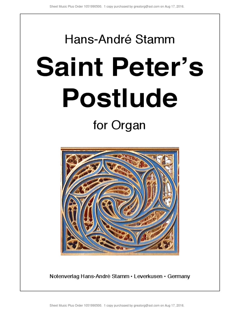 Saint Peter S Postlude For Organ | PDF | Art | Language Arts & Discipline
