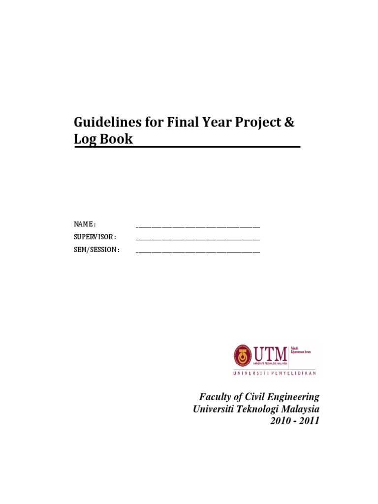 Fyp Guidelines Log Book | PDF | Educational Assessment | Thesis