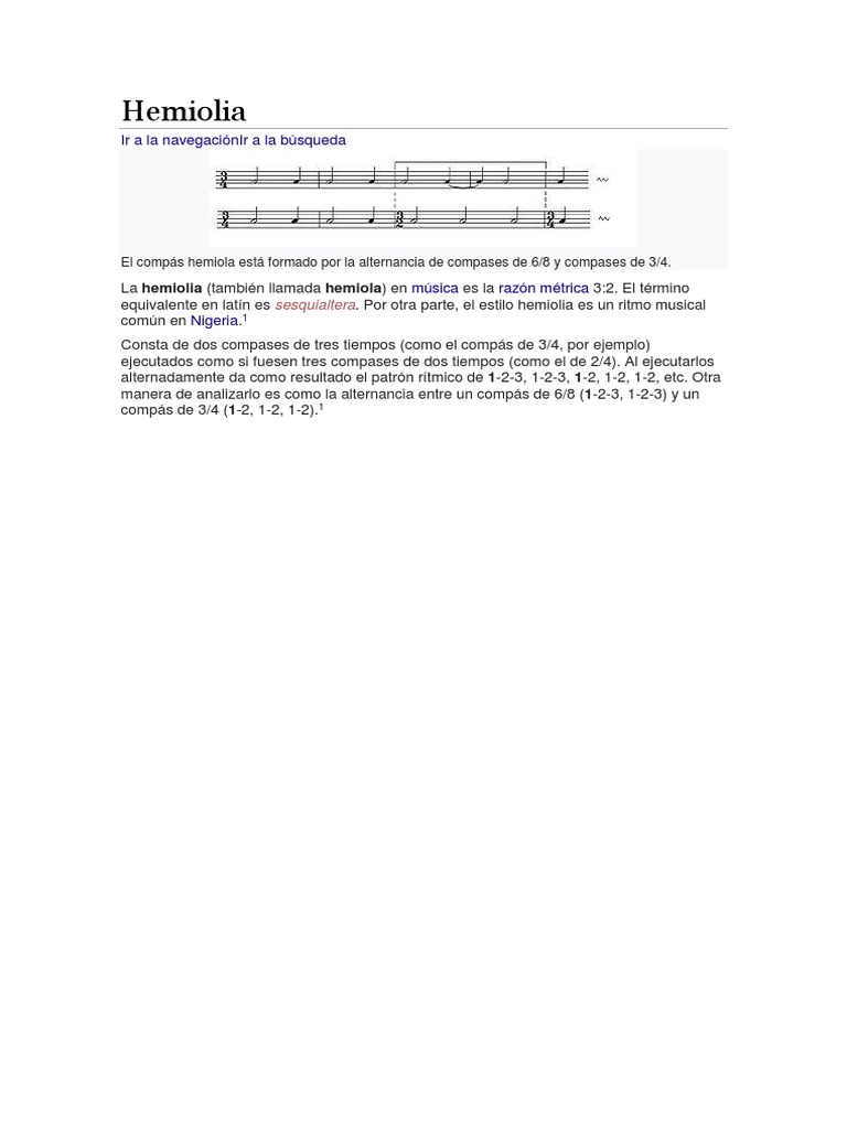 Hemiola | PDF | Sonido | Adornos