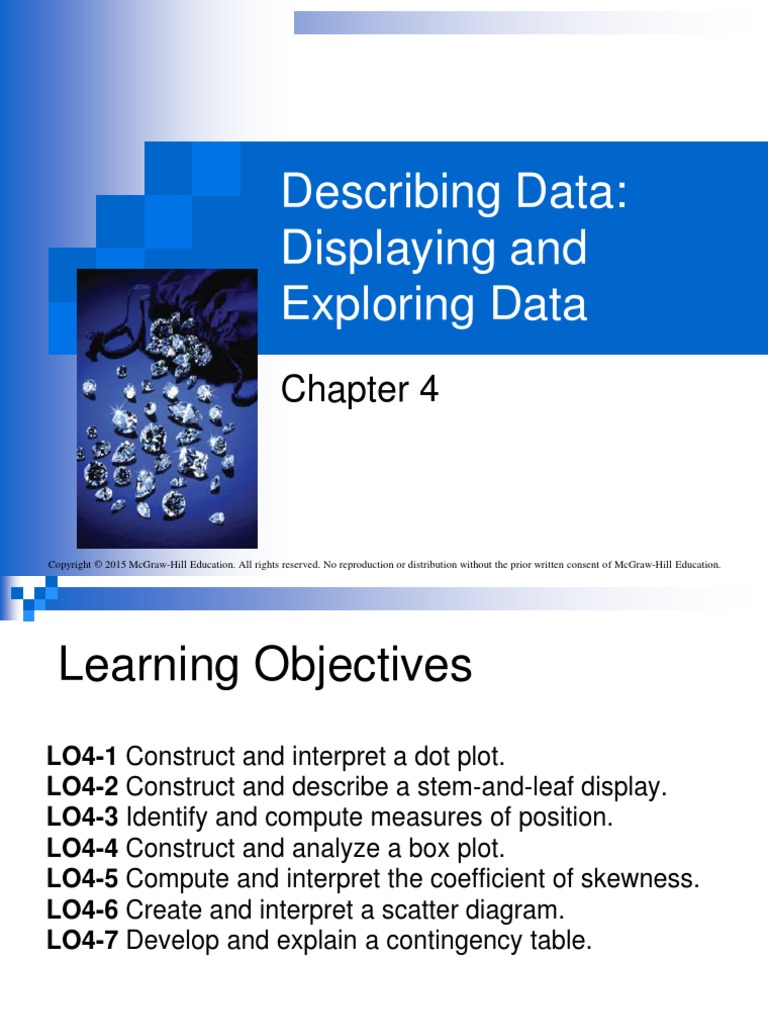 Describing Data: Displaying and Exploring Data | PDF | Skewness | Median