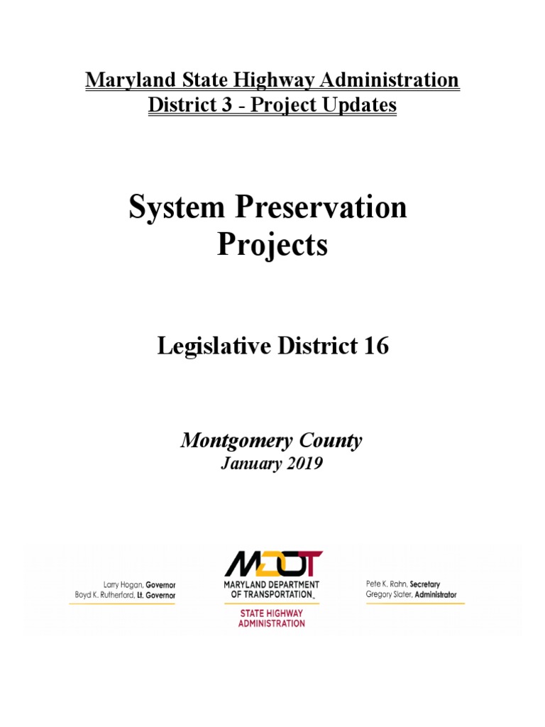 Maryland State Highway Administration District 3 - Project Updates ...