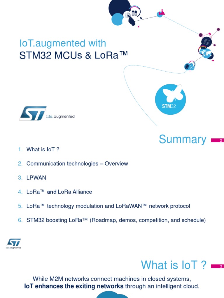 Iot Augmented With Stm32 Mcus And Lora ™ Pdf Internet Of Things Gateway Telecommunications