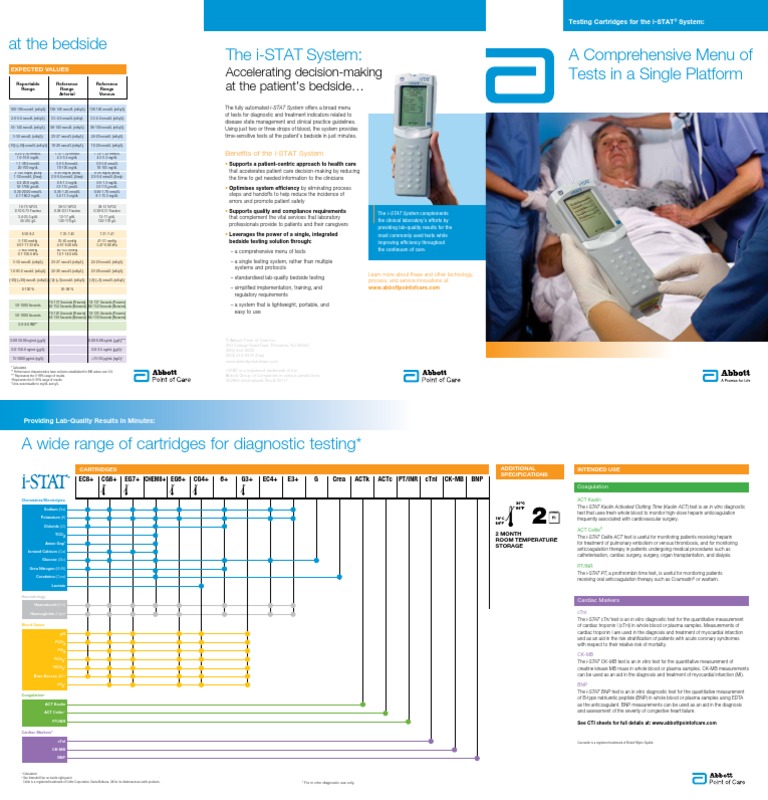 Cartuchos I-Stat 1 | PDF | Myocardial Infarction | Cardiovascular System