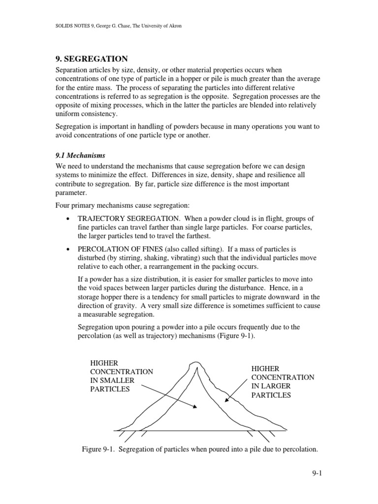 SolidsNotes9 Segregation | PDF | Particle | Density